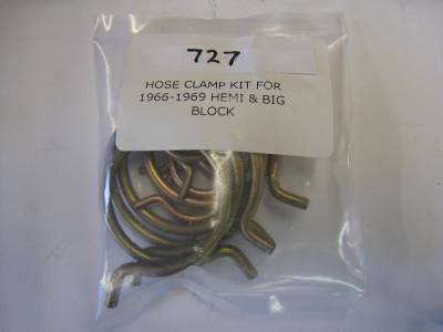 Radiator/Heater Hose Clamp Pkg.-66-69 Hemi/Big Block, 7 COOLING ...