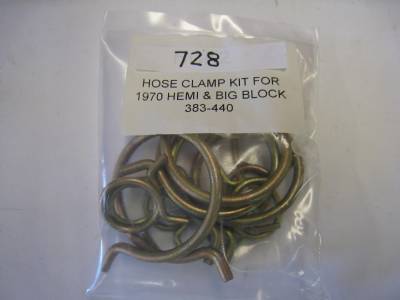 Radiator/Heater Hose Clamp Pkg.-70 Hemi/Big Block, 7 COOLING & RADIATOR ...