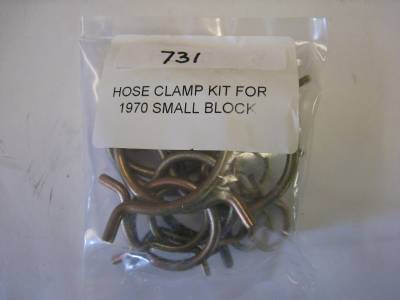 Radiator/Heater Hose Clamp Pkg.-70 Small Block, 7 COOLING & RADIATOR ...